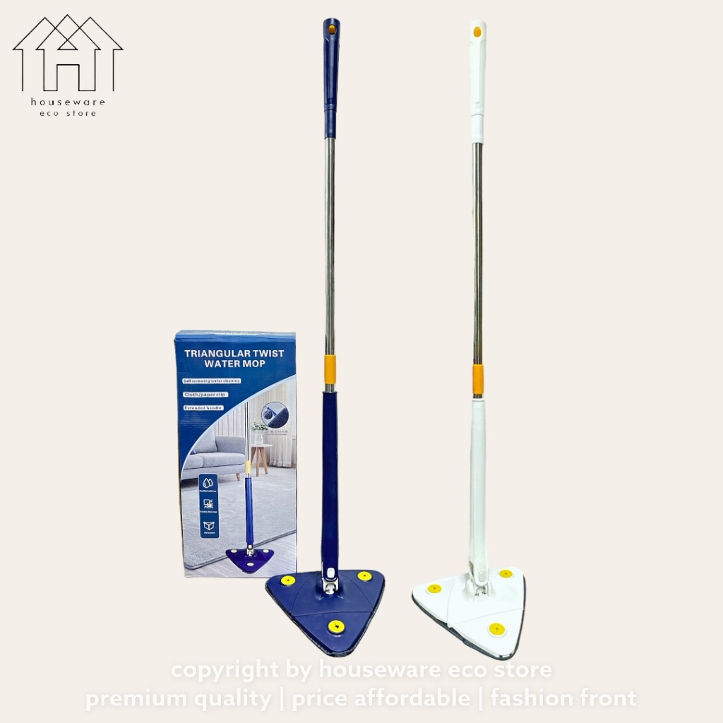 Triangular Twist Water Mop / Self Twist Mop Hands Free Squeeze Mops ...
