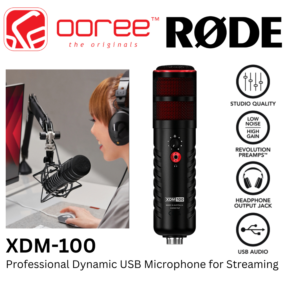 RODE XDM-100 PROFESSIONAL DYNAMIC USB MICROPHONE WITH REVOLUTION ...