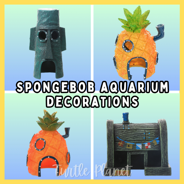 Spongebob Squarepants Aquarium Ornament Decoration Pineapple House ...