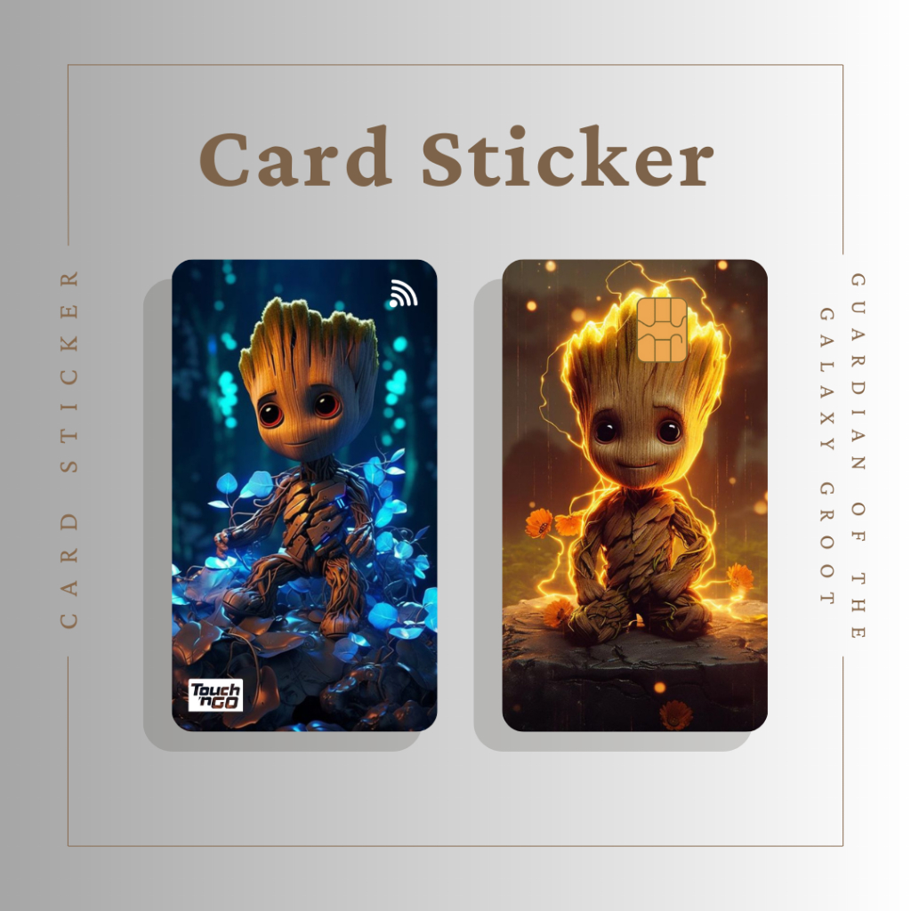 GROOT CARD STICKER - TNG CARD / NFC CARD / ATM CARD / ACCESS CARD ...