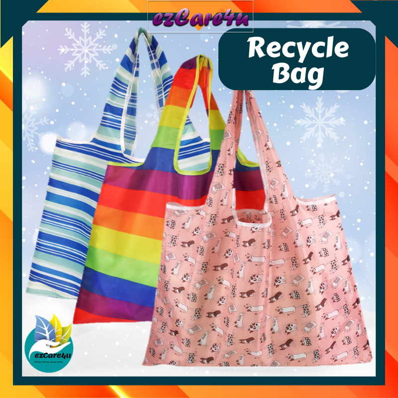 Folding Shopping Recycle Bag Lightweight ECO Bag Foldable Extra Big ...