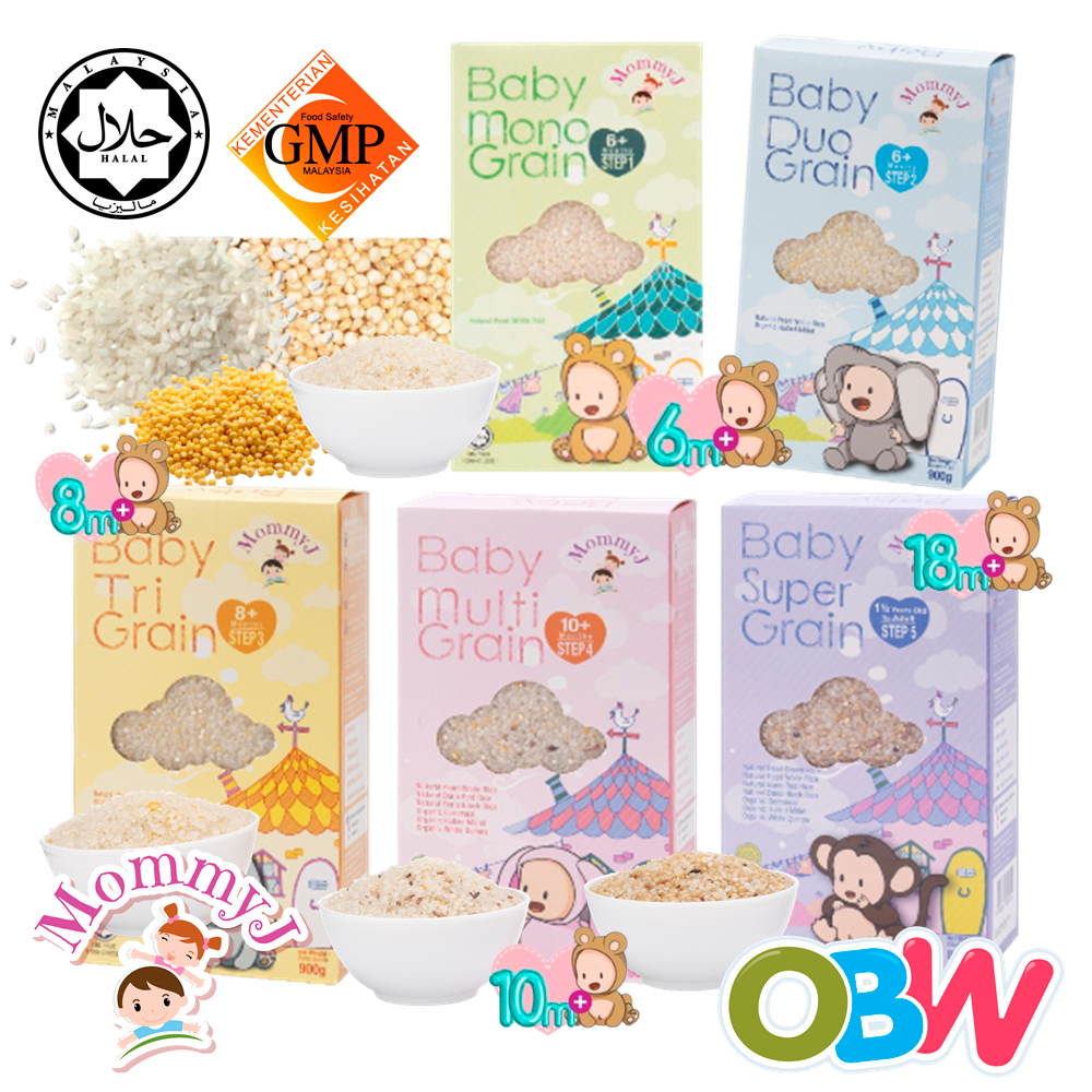 MommyJ Organic Baby Kids Toddler Rice 900g 6m+/8m+/10m+/18m+ | 宝宝儿童有机米 | Kids Rice | HALAL Baby ...
