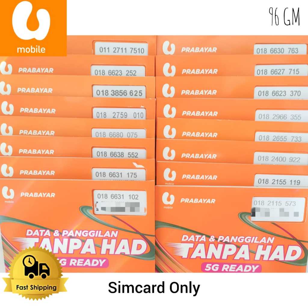 Umobile VIP number simcard Unlimited Data tanpa had 5G Ready Pack ...