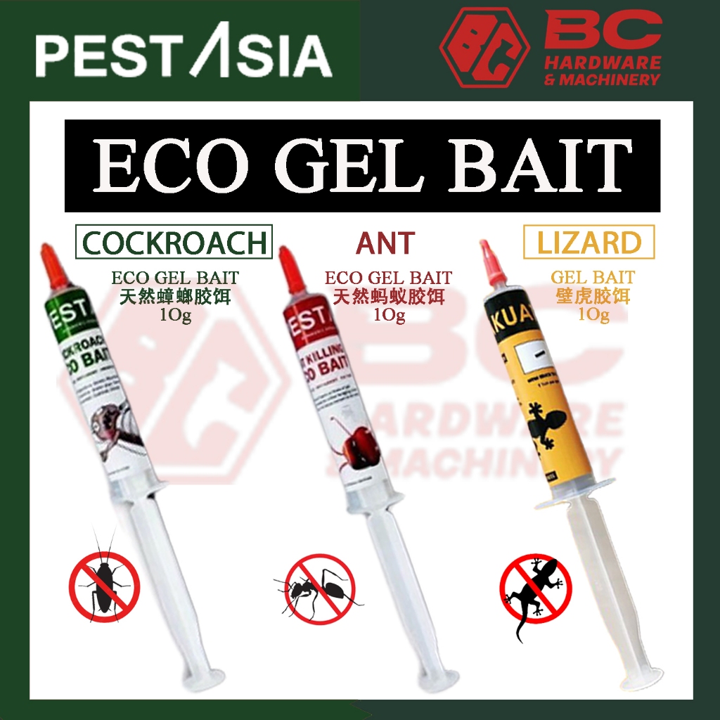 PEST ASIA ECO GEL BAIT 10G PER SYRINGE (Cockroach,Ant,Lizard Killer/Racun Lipas,Semut,Cicak ...