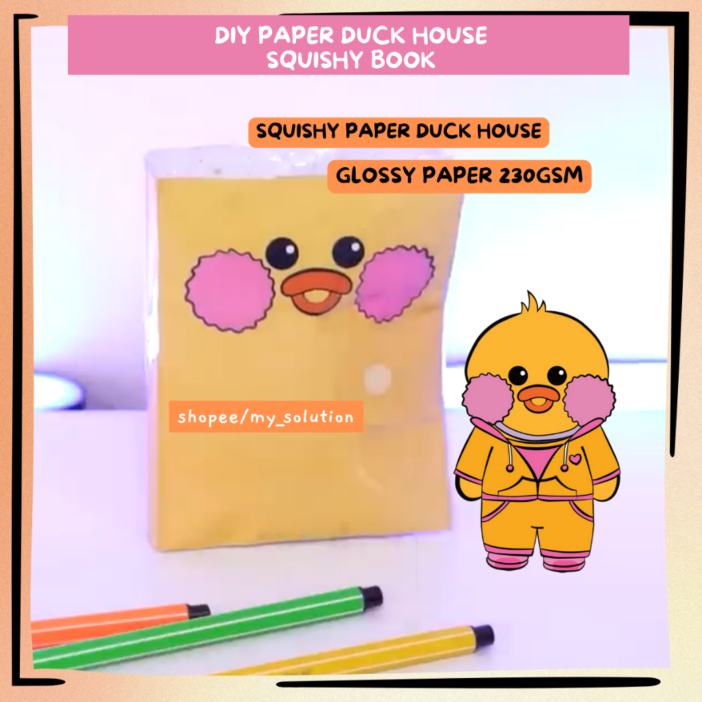 Squishy Paper Duck Paper Doll House Book Template DIY Art & Craft ...