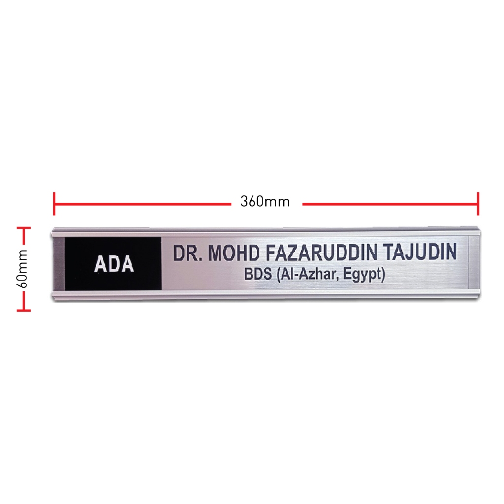 DOOR / Wall Slider Frame Signage - Sizes 300/360MM x 60MM Papan Tanda ...