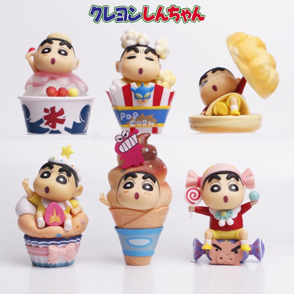 Crayon Shinchan Dessert Time Shinnosuke Mini Figure Decoration | Shopee ...