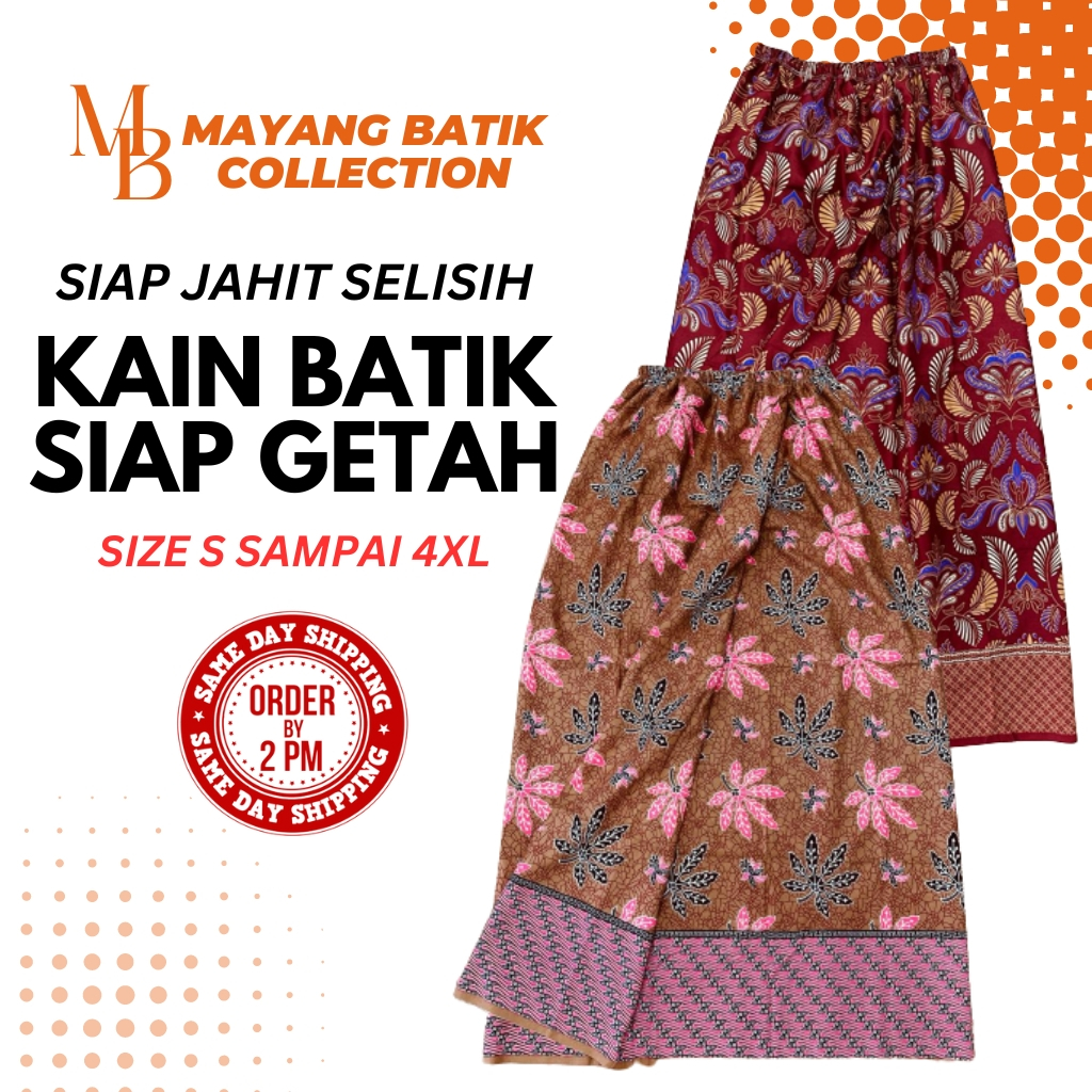 Kain Berpantang Bergetah / Kain Batik Instant / Confinement Sarong ...