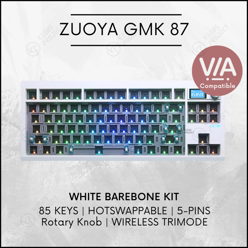 [Ready Stock] ZUOYA GMK87 GMK 87 with Screen Wireless Trimode Via ...