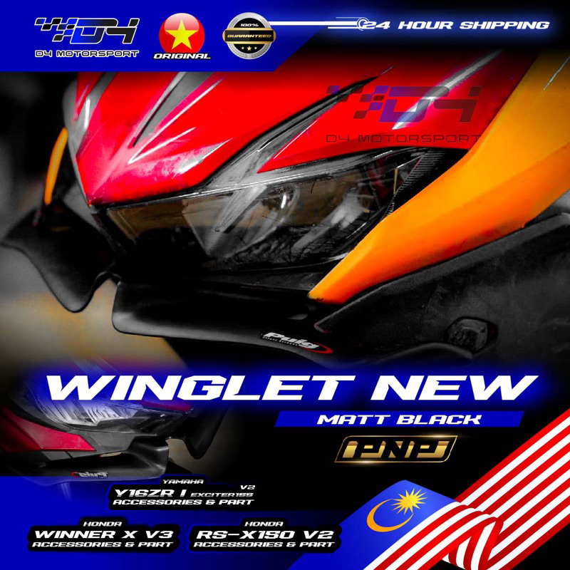 Y16 Y16ZR Exciter 155 RSX Winner X Winner X v3 ｜Ready Stock ｜Winglet ...