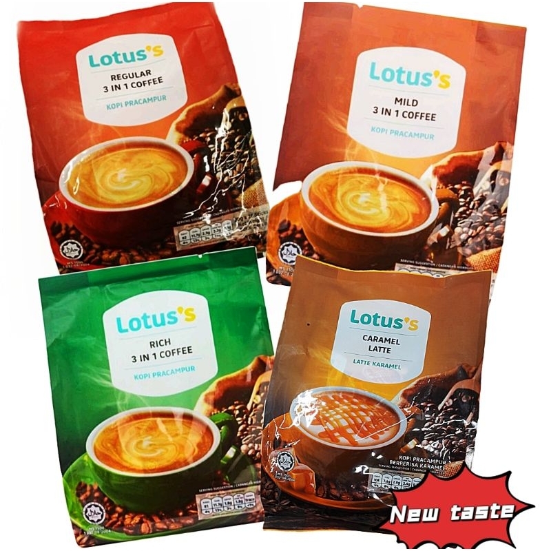 Lotus's 3 in 1 Coffee Regular/Rich/Mild/Caramel Latte | Shopee Malaysia