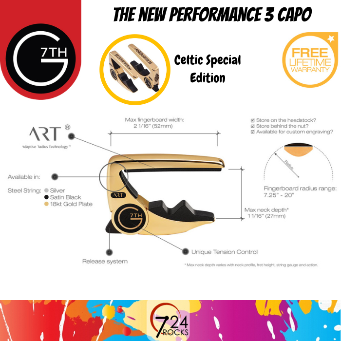 G7th Capo G7th Performance 3 Guitar Capo Celtic Special Edition G7th ...