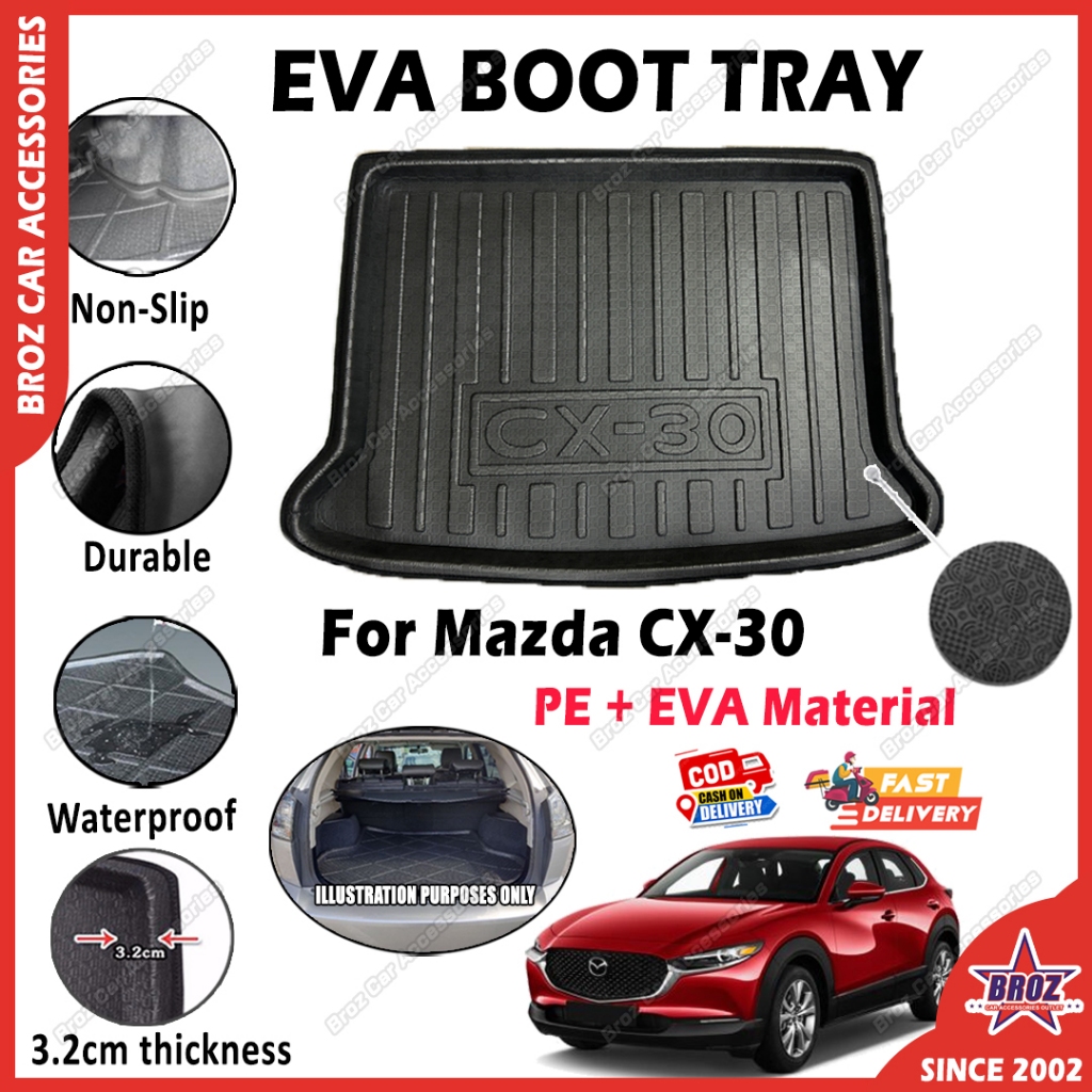 🔥 For Mazda CX-30 EVA Copolymer Car Boot Tray Trunk Tray Luggage Cargo ...