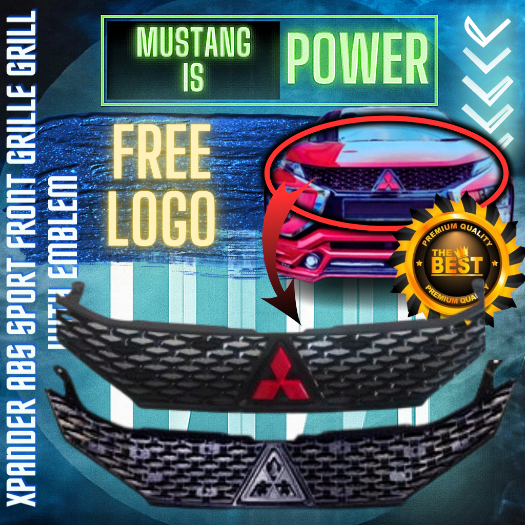 [ FREE LOGO ] MITSUBISHI XPANDER ABS SPORT FRONT GRILLE GRILL WITH ...