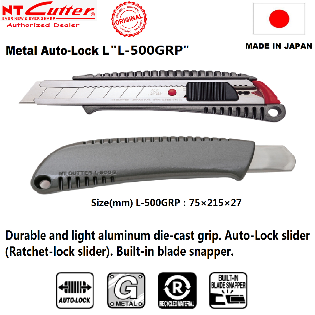 NT Cutter Metal Auto-Lock L Series L-500GRP | Shopee Malaysia