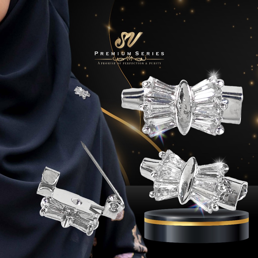 Sv Premium Exclusive Shoulder Baby Brooch Kerongsang Hijab Zircon Mewah ...