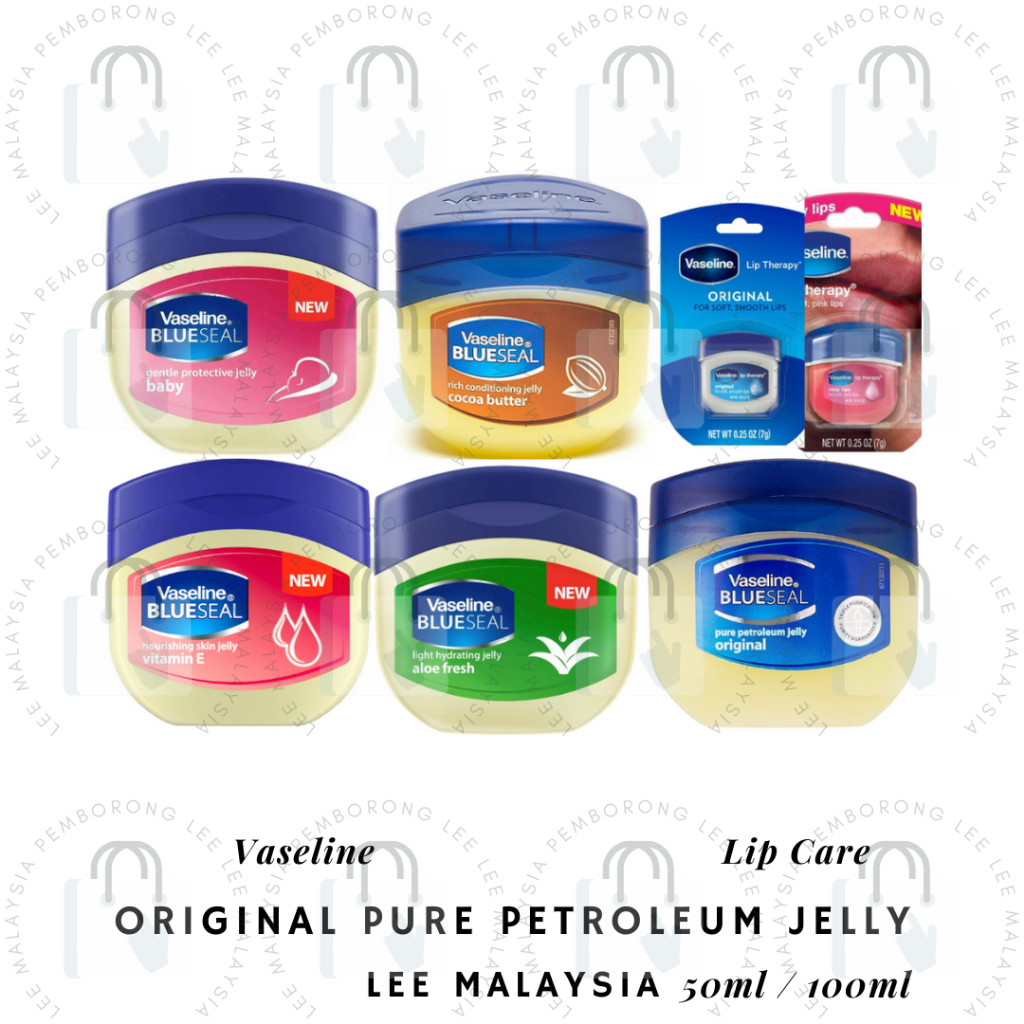 Vaseline Pure Petroleum Jelly/ Aloe Soothing Jelly 50g/ 100g Vaseline® Jelly Original (Import ...