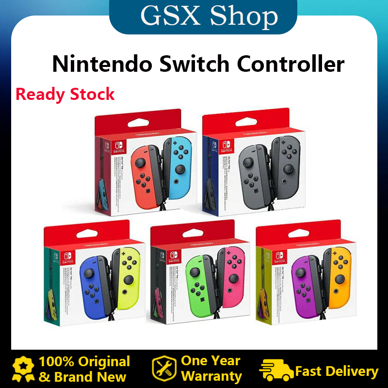 (Ready Stock)Original Nintendo Switch Joy-Con Controller Pair - Neon ...