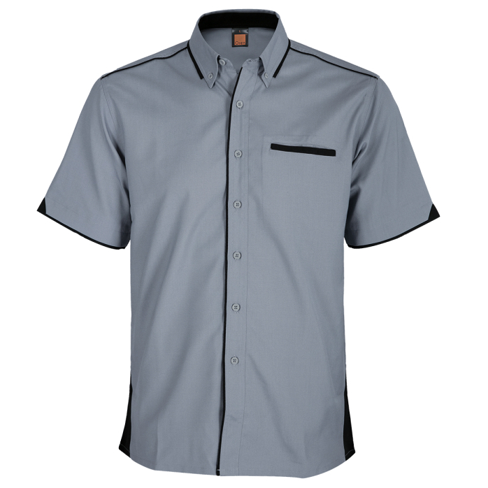 CORPORATE UNIFORM DARK GREY F11624 65% POLYESTER/35% VISCOSE COLLAR ...