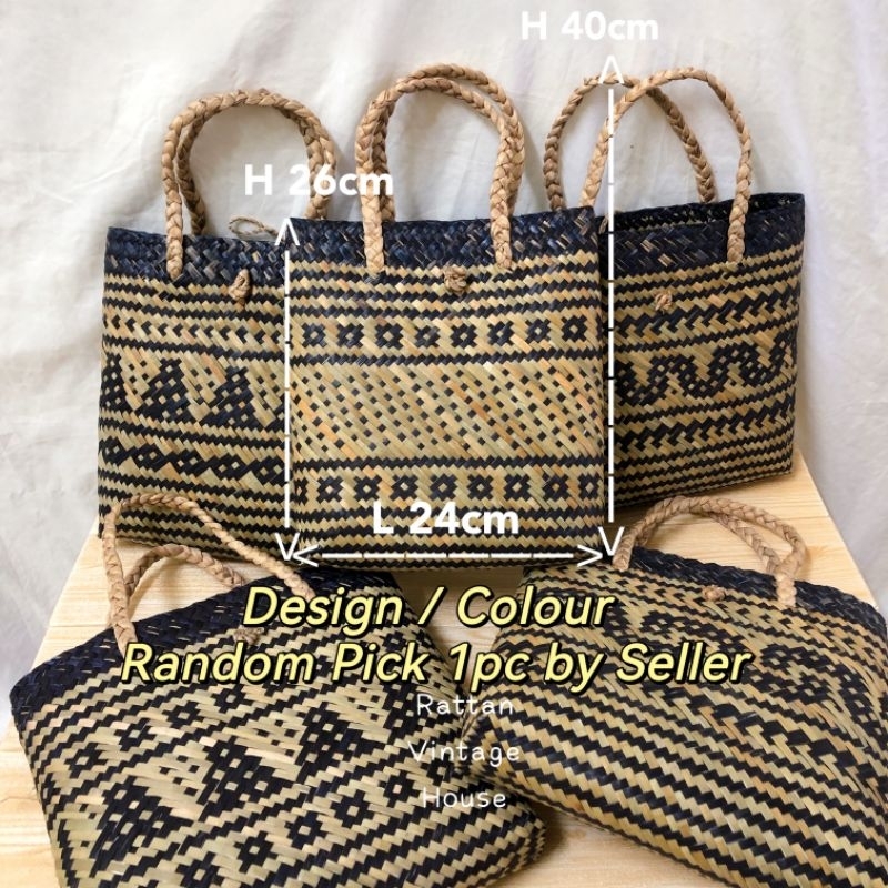 (Rattanvintage)🔥Beg Anyaman Mengkuang | Anyaman Tote Bag | Hand Craft ...