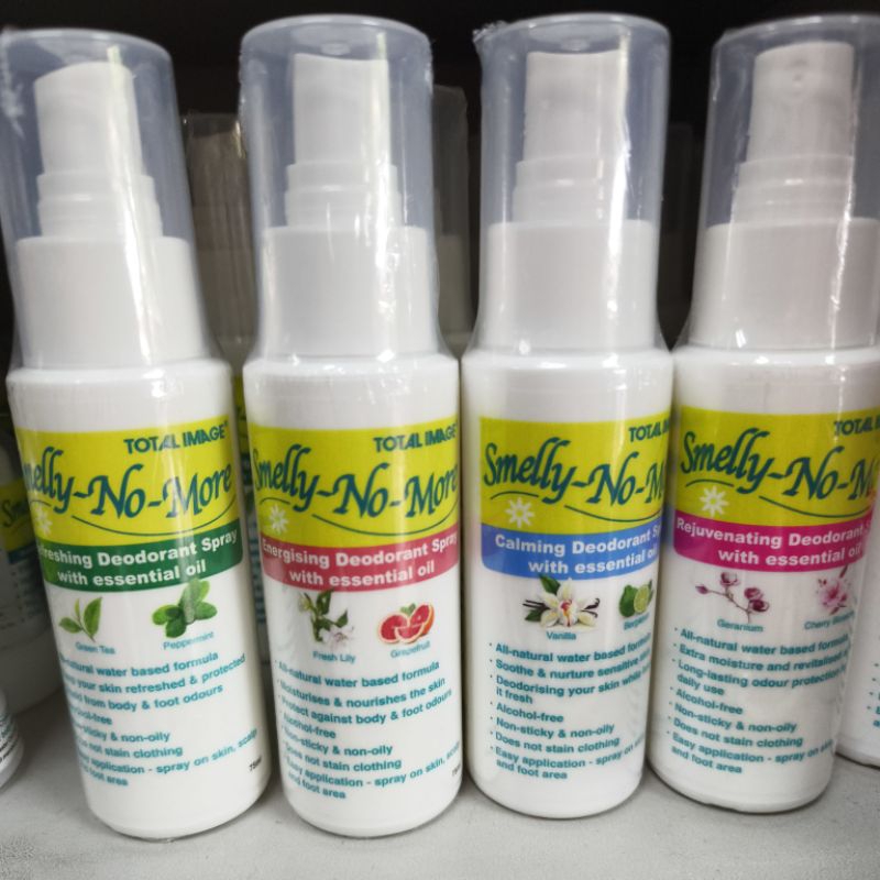 SMELLY NO MORE DEODORANT SPRAY 75ML (ORIGINAL / CALMING / ENERGISING / REFRESHING / REJUVENATING ...