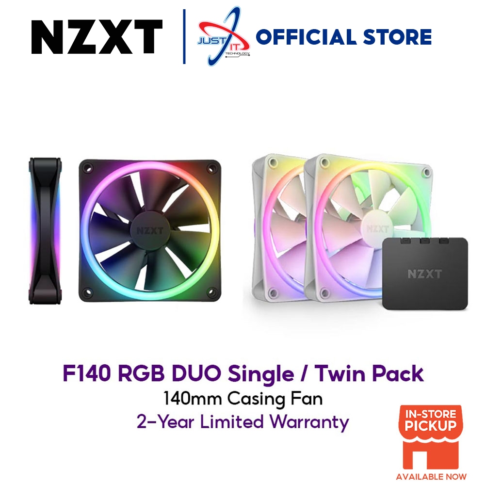 NZXT F140 RGB DUO SINGLE / TWIN PACK 140mm CASING FAN | Shopee Malaysia