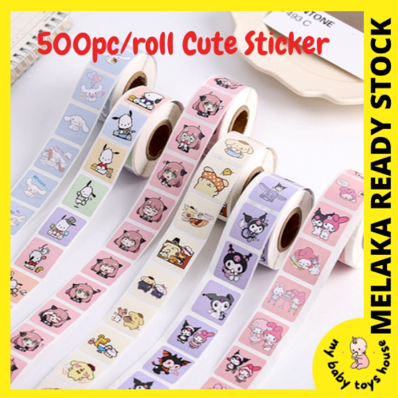 Sanrio Sticker 500 stickers/roll 25mm Gift Reward Sticker Sealing ...