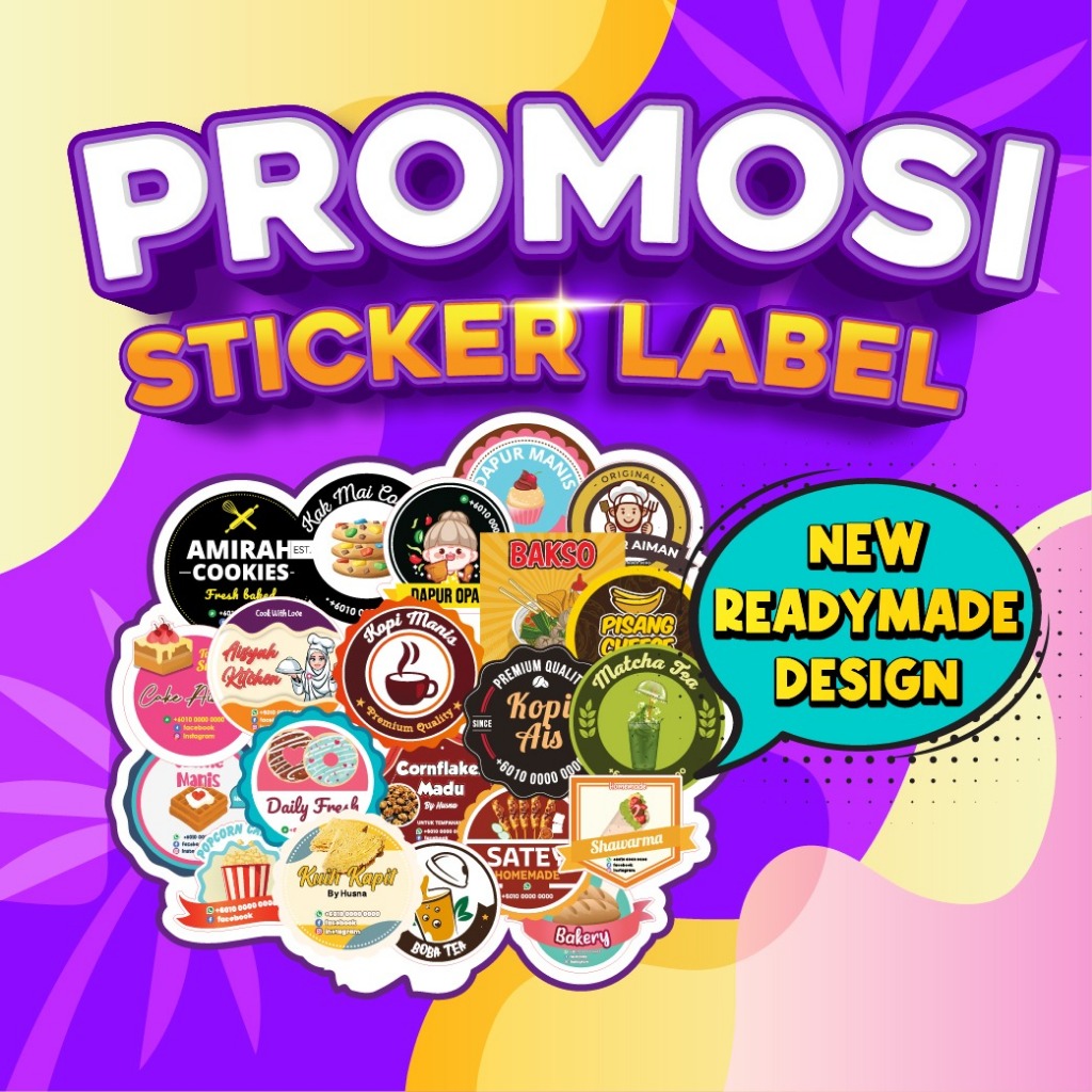 [ STICKER LABEL BAKERY ] - 3cm / 4cm / 5cm / 6cm / 7cm / 8cm Murah Siap ...