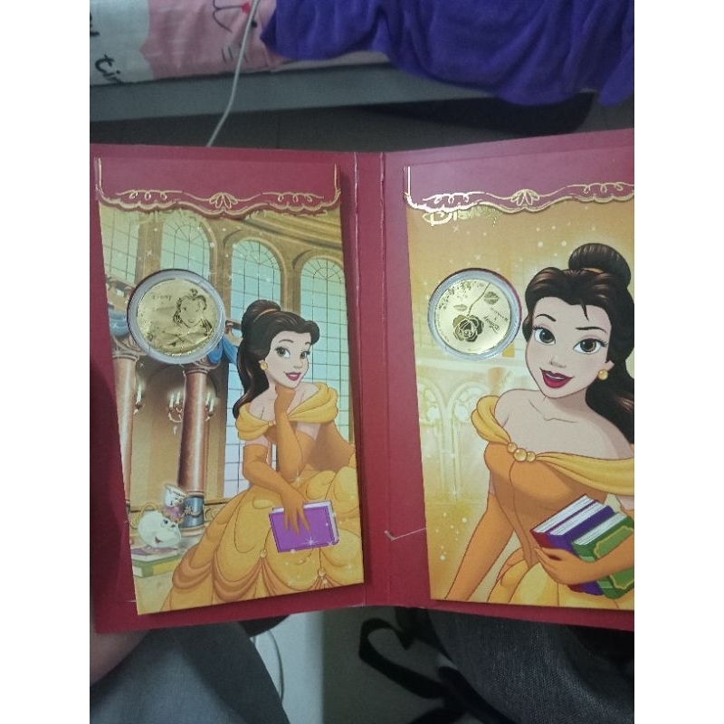 HABIB x Disney Princess Belle Gold Wafer Coin 999.9 Gold 0.4g | Shopee ...