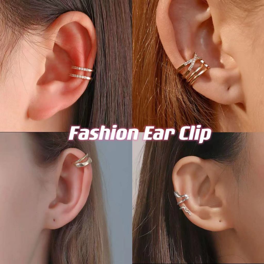Korean Earring Accessories / Ear Clip / Subang Telinga / 韩版简约时尚耳夹无儿洞耳饰 ...