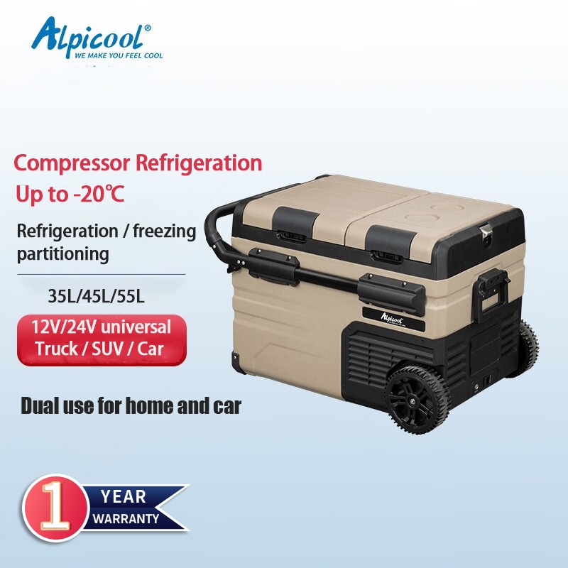 Alpicool freezer mini fridge peti ais 冰箱 35L/45L/55L car fridge ...