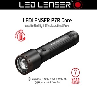 LED LENSER P7R Core 1400 Lumens Rechargeable Flashlight with Magnetic Charge System | Shopee ...