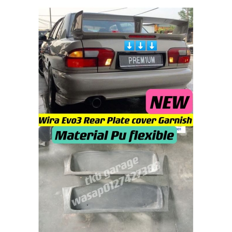Proton Wira Evo3 rear plate cover garnish | Shopee Malaysia