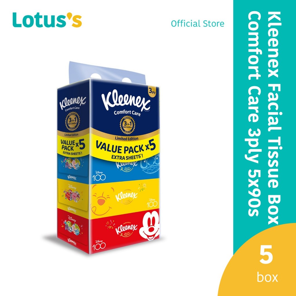 Kleenex Facial Tissue Box Comfort Care 3ply 5x90s | Shopee Malaysia