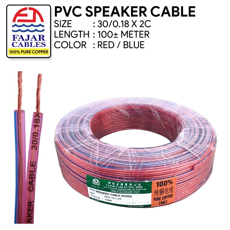 Fajar Speaker Cables Wire Cooper FAJAR Brand Fully Copper Speaker Cable ...