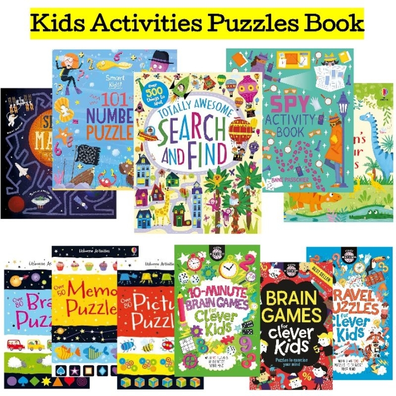 Children Activities Brain Logic Totally Brain-Bending Puzzles Book for ...