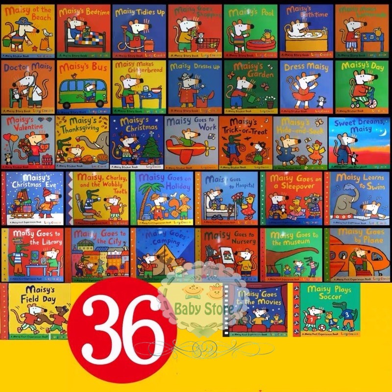 Maisy Mouse Collection 36 books set with box | Shopee Malaysia