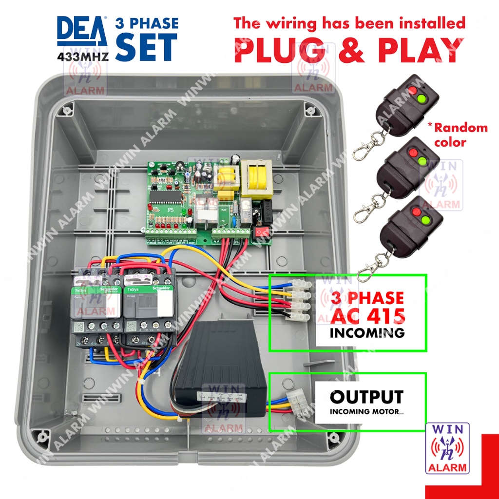 FOR DEA 3 PHASE 433MHZ Control Panel Set with 3x Remote 2 Channel ...