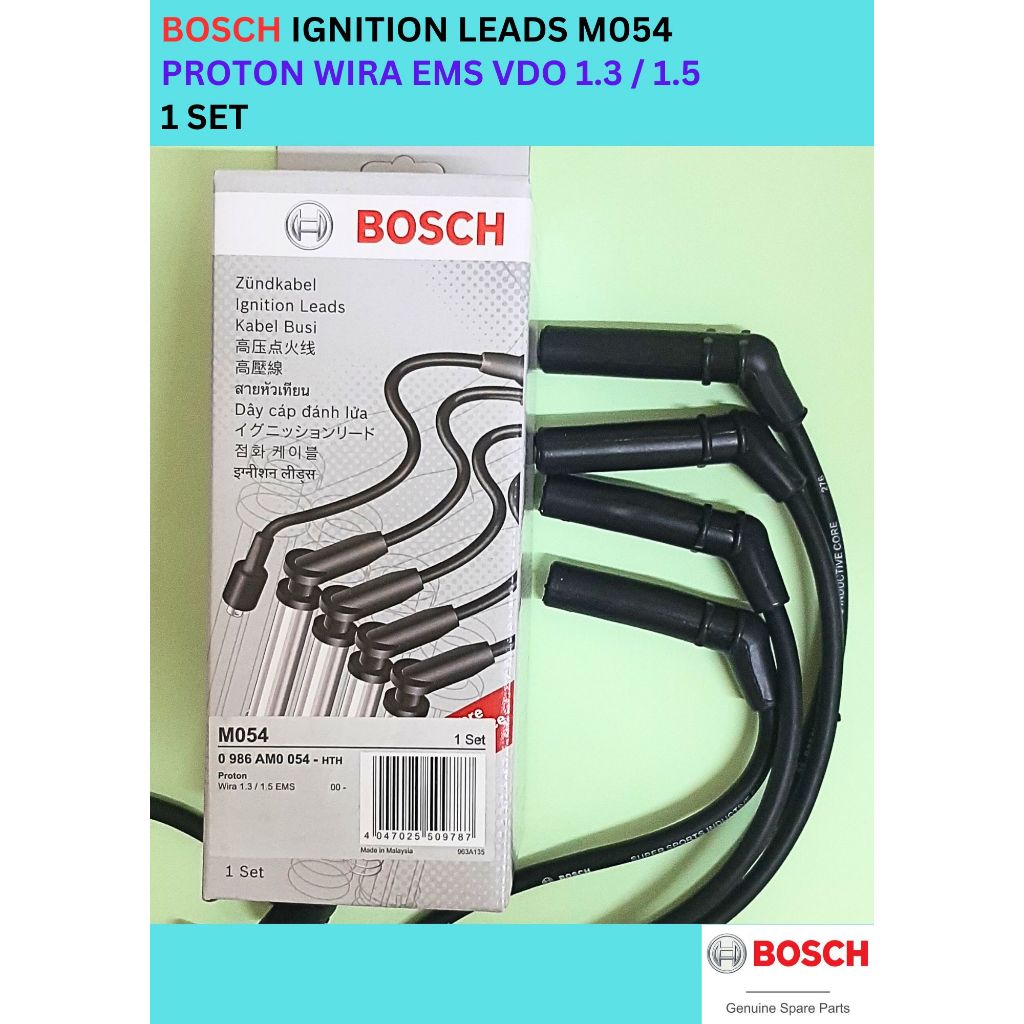 0986AM0054 100% GENUINE BOSCH Ignition Plug Cable Proton Wira EMS VDO 1 ...