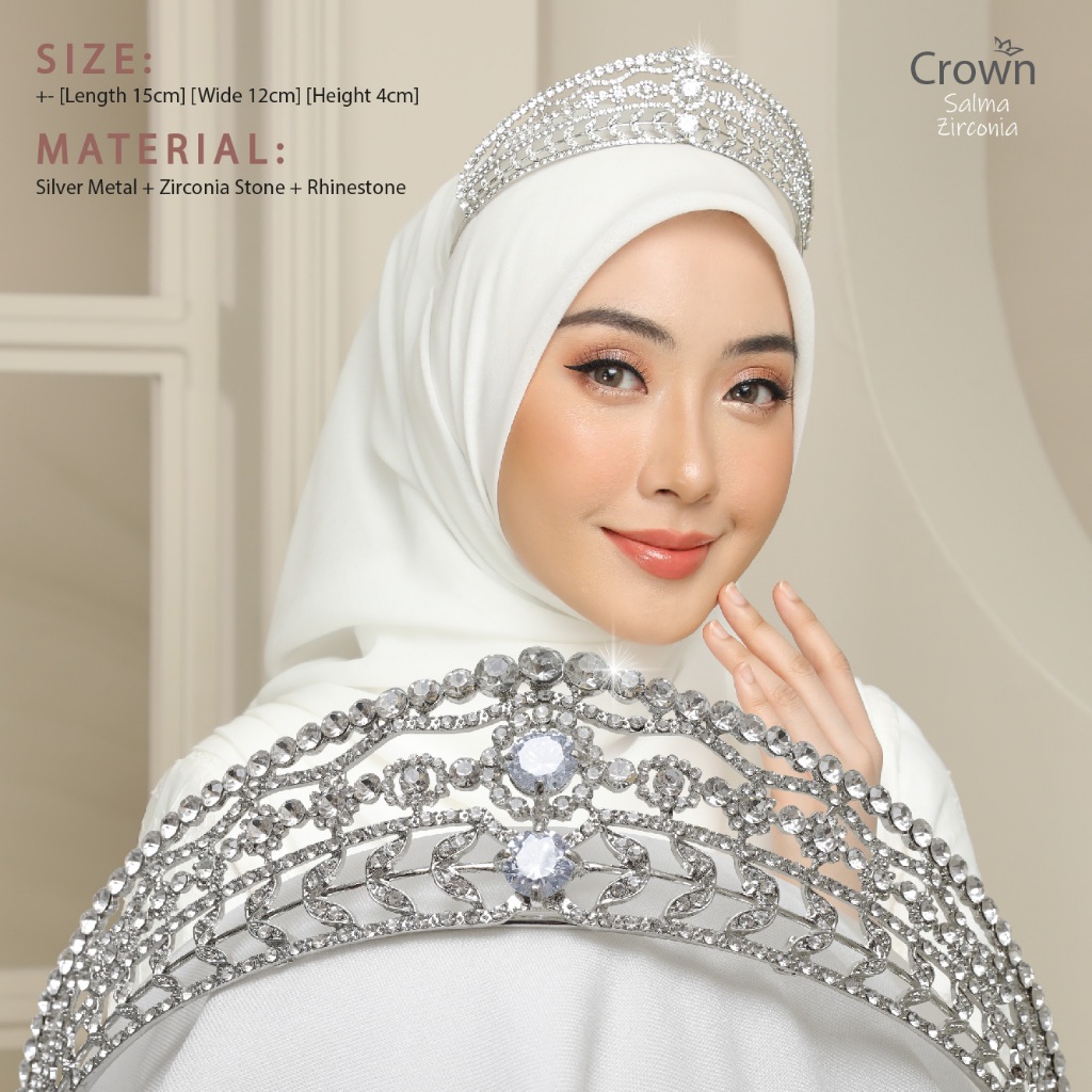 [CROWN Bride SILVER] Zirconia, Crown Rhinestone, Crown Tunang, Crown ...