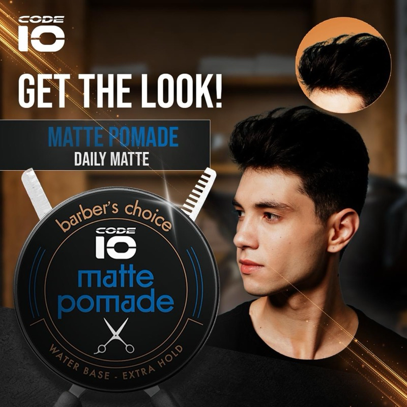 (Free gift) Code 10 matte pomade ( hair easy to style , premium ...