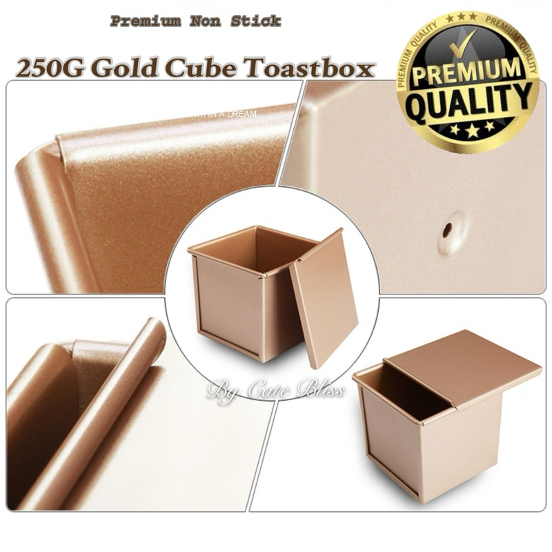 New Upgraded 350g Toastbox Premium Non-Stick Gold square cube Toast Box ...