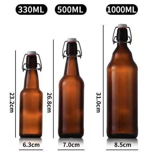NEW!!! (bukan ikea, design lain ) BUKAN KORKEN !! Glass Bottle (AMBER ...