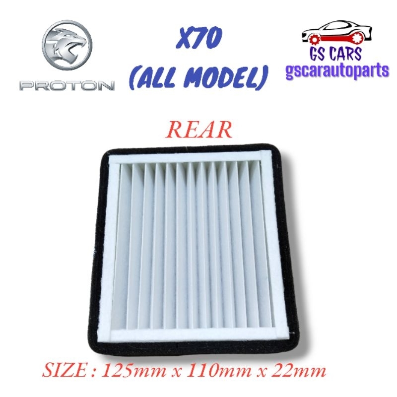 Proton X70 1.5 / 1.8 All Model T50995A-6211R Rear Cabin Filter Air Cond ...