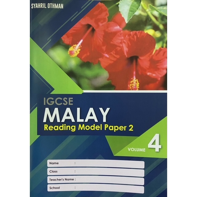 Igcse Malay Reading Model Paper 2 Volume 4 Shopee Malaysia