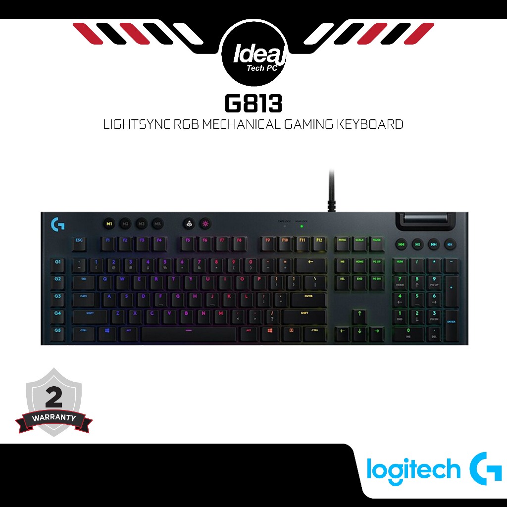 LOGITECH G813 LIGHTSYNC | Mechanical Gaming Keyboard | Shopee Malaysia