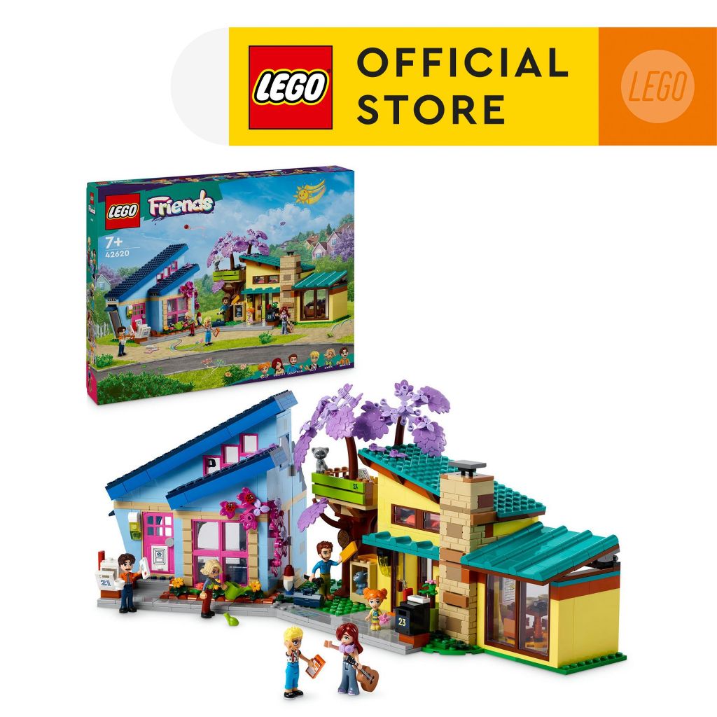 LEGO Friends 42620 Olly and Paisley's Family Houses Building Set Toys ...