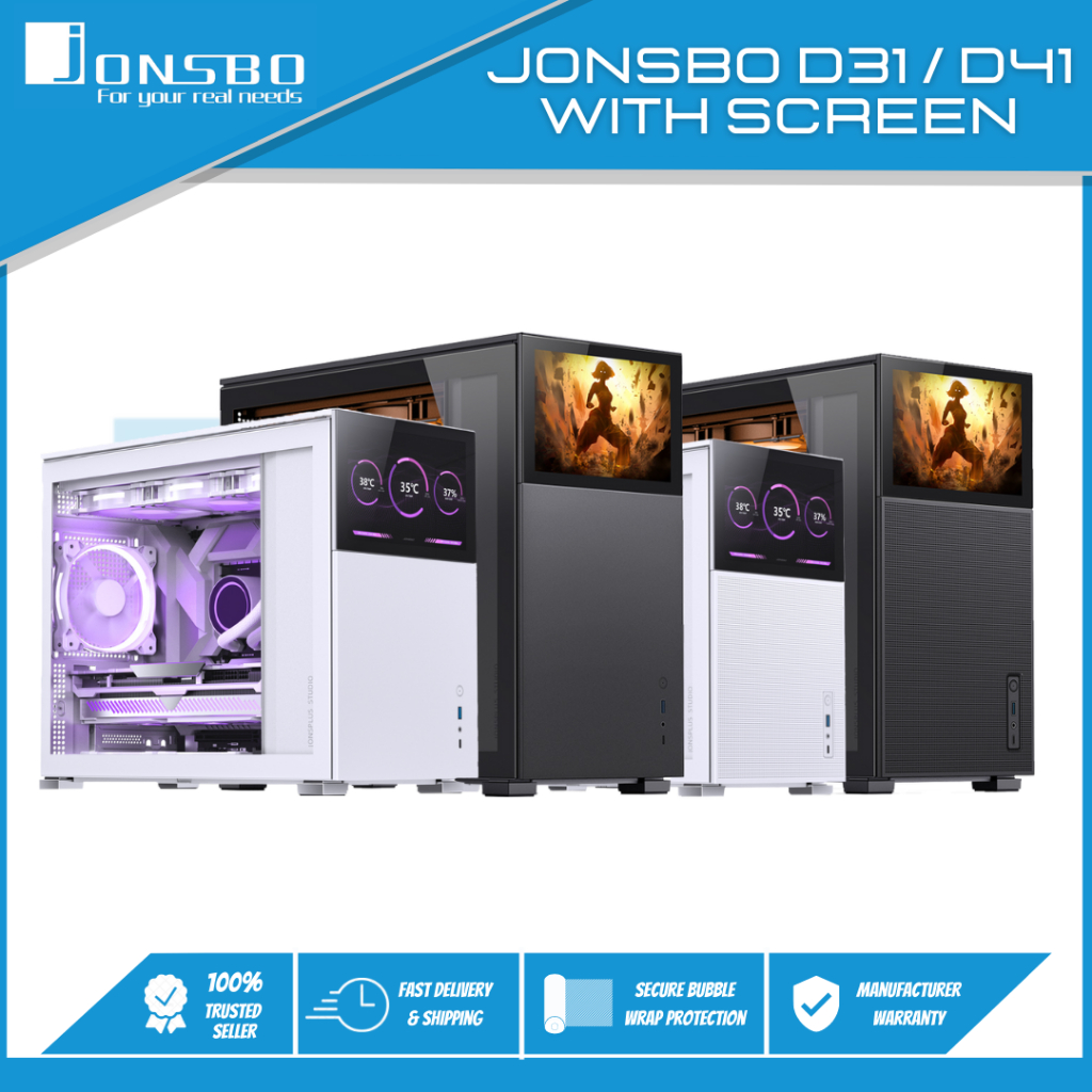 [White & Black] Jonsbo D31 & D41 Standard Mesh With Screen - MATX ATX ...