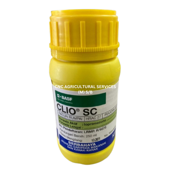 Clio SC 250ML BASF Topramezone 29.7% Racun Rumput Sambau Jagung Nanas ...