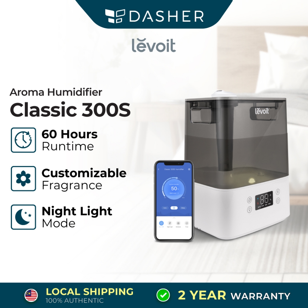 Levoit VeSync Classic 300S Ultrasonic Smart Humidifier Auto-Mode ...